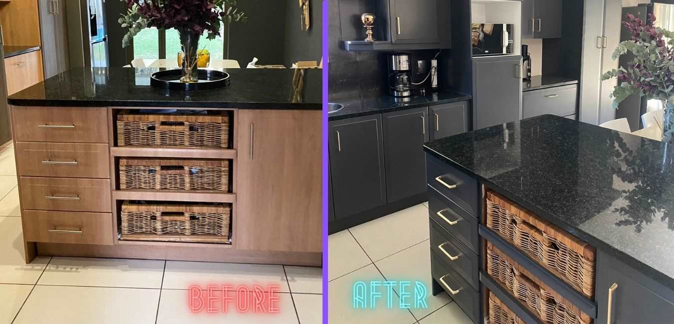 Kitchen Respray Before And After - Painters Planet